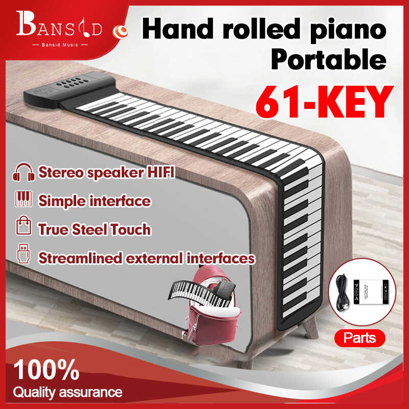 Foldable 88 Keys Flexible Electric Digital Roll Up Piano - Electronic Soft Silicone Keyboard ...