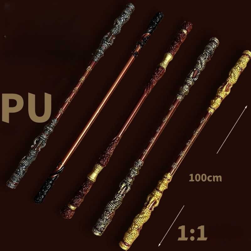 100Cm Black Myth Cudgel PU Golden Hoop Stick Real Size Wukong Weapon ...