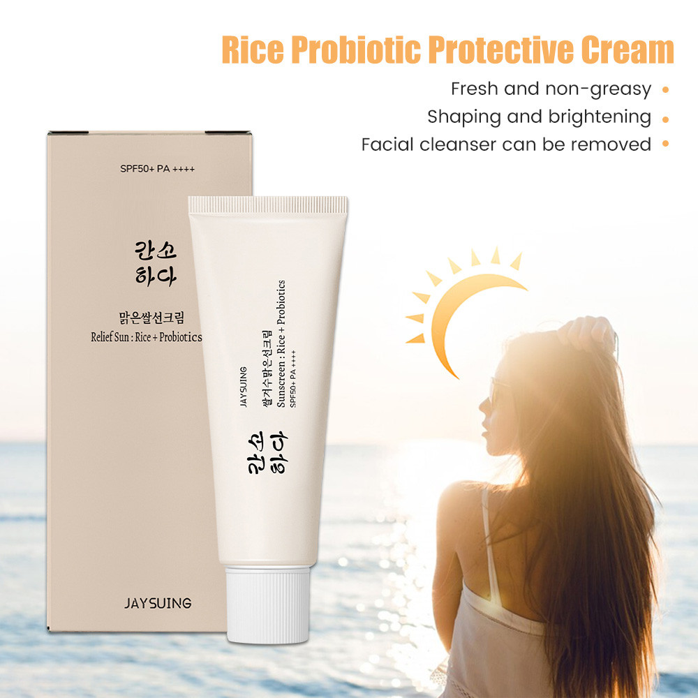 SPF50+ Sunscreen Rice Probiotic Solar Blocker Skin Whitening Cream Anti ...