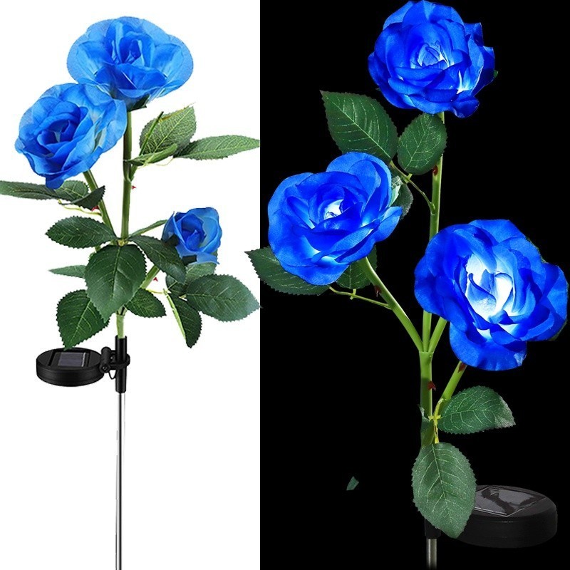 Solar Lights Outdoor Waterproof Rose Flowers, LED Fairy Lights for Home ...