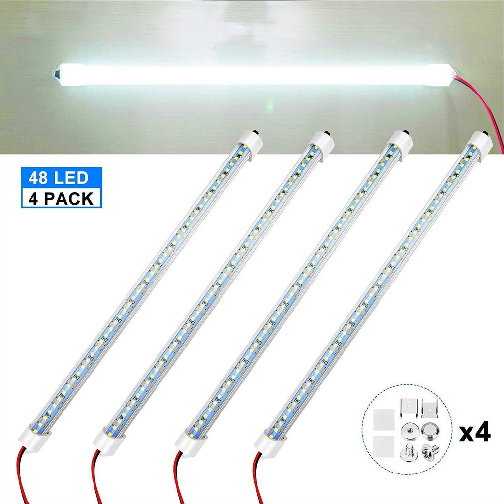 LED compartment light strip with switch with magnet and adhesive ...