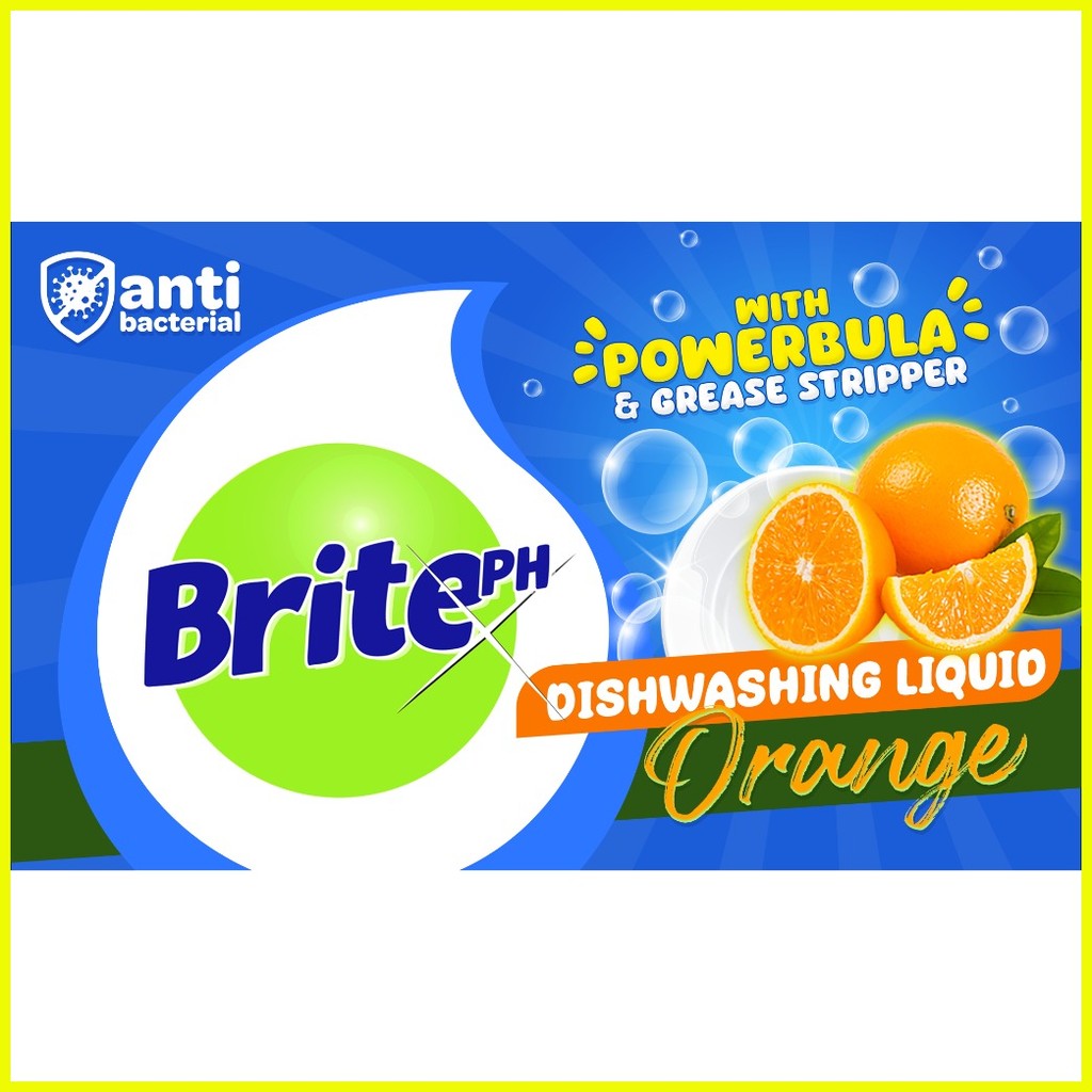 ☬ ๑ 90pcs BritePH Logo Dishwashing Liquid NOT CUT Sticker Labels iso ...