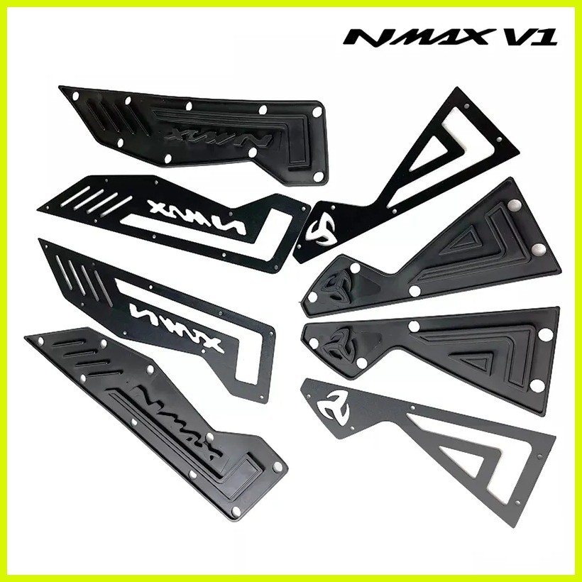 ☑ ㍿ Yamaha NMAX V1 V2 Matting Footboard With Carbon Complete Bolts And ...
