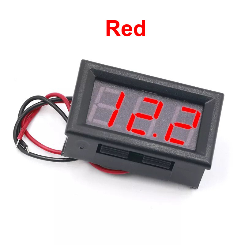 DC 5V-120V 0.56 Digital Voltmeter Voltage Meter DC Red Blue Green ...