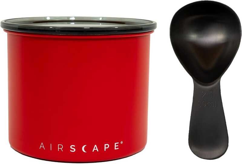 Steel Airscape Stainless Coffee Canister Scoop Bundle Storage Container ...