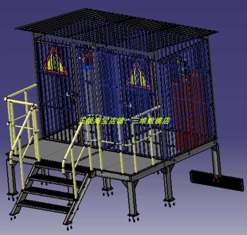 Gas Storage Tank Elevated High Fence Iron Cage House Cargo Bay ...