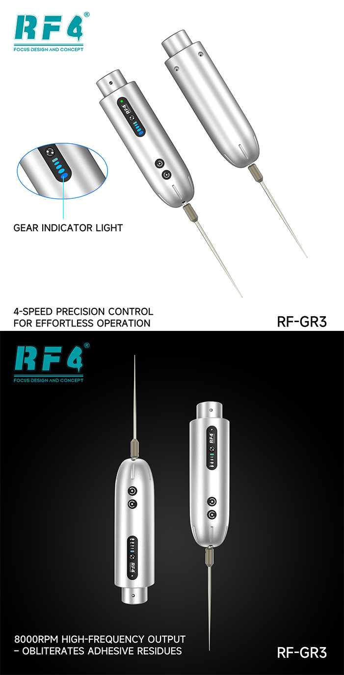 RF4 RF-GR3 Electric glue remover High Speed 8000RPM Adhesive Remover 4-Speed Type-C Quick Charge ...