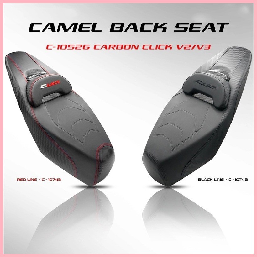 Honda Click 125 150 v2/v3 Camelback Seat Assy with Embroidered Logo ...