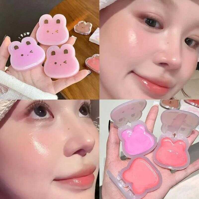 Cute Rabbit Blush Cream Natural Moisturizing Peach Pink Cheek Face ...
