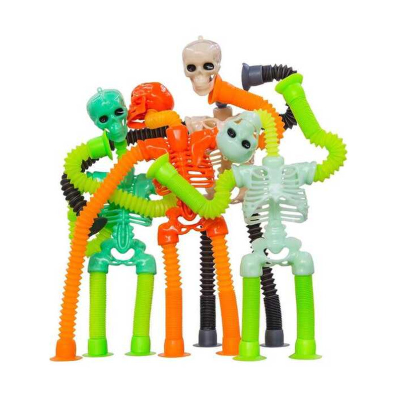 Suction Cup Skeleton Stretch Tube Creative Transforming Telescopic Toy ...