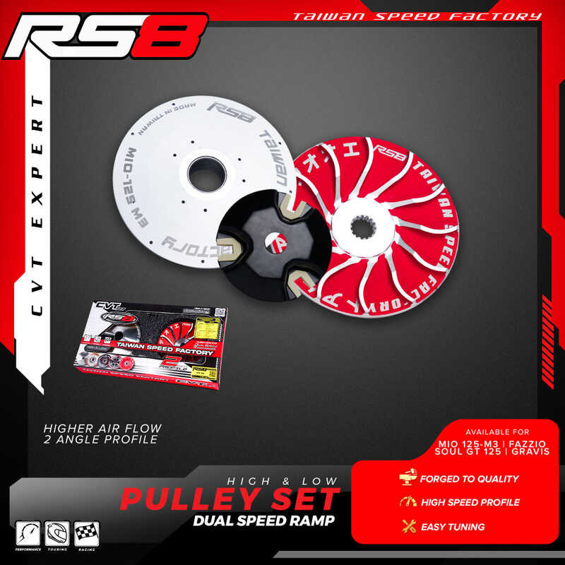 PULLEY Rs8 SET WITH DRIVE FACE MIO I 125/ SOUL I GT (Taragsit) 125 ...