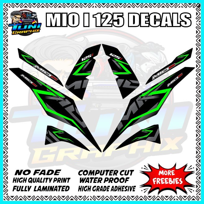 Mio i 125 Gryco New Indo Decals Sticker - High Quality Print, Laminated ...