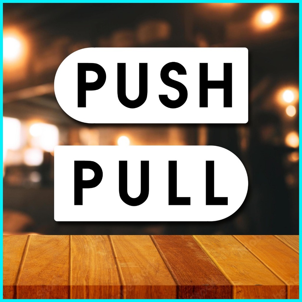 Push Pull Acrylic Sign Door Door Sign Board 3mm Acrylic | Shopee ...