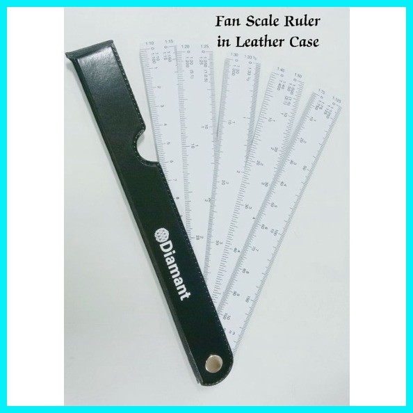 Fan Scale Ruler in leather case | Shopee Philippines