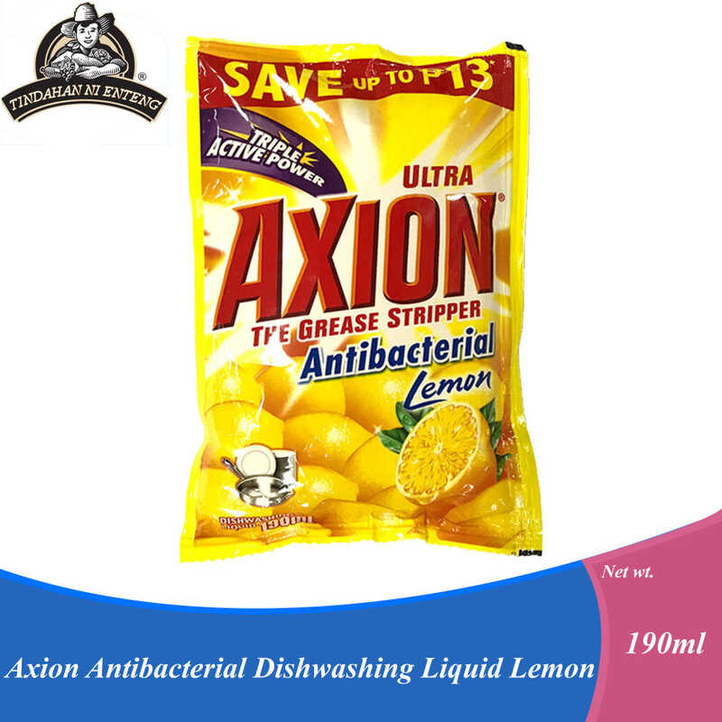 Axion Antibacterial Dishwashing Liquid Lemon 190Ml A82 | Shopee Philippines