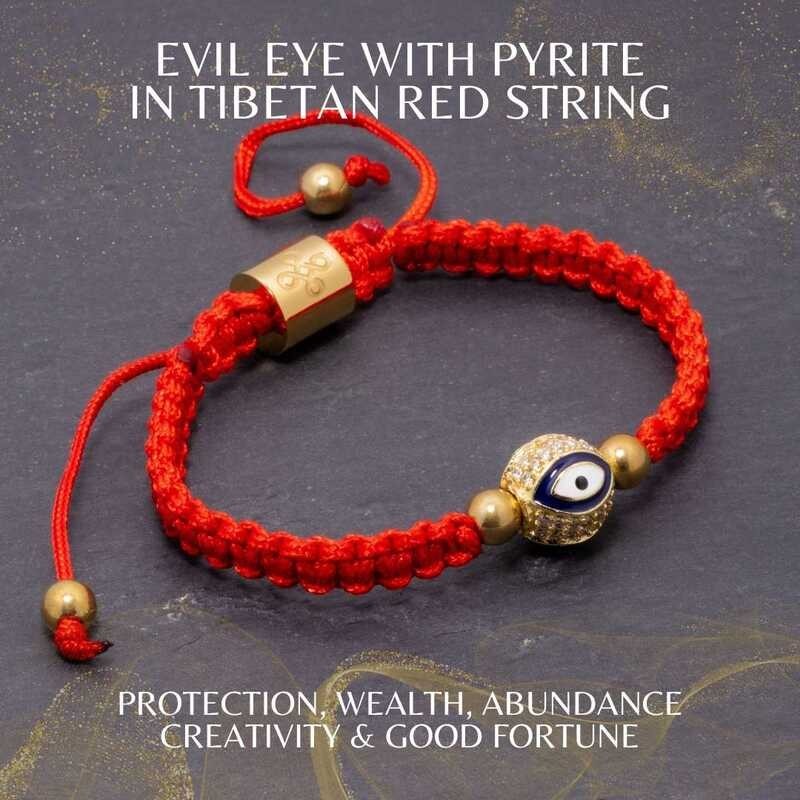 Mata Ang Masamang Na May Pyrite Sa Tibetan Red String Bracelet [Unk ...