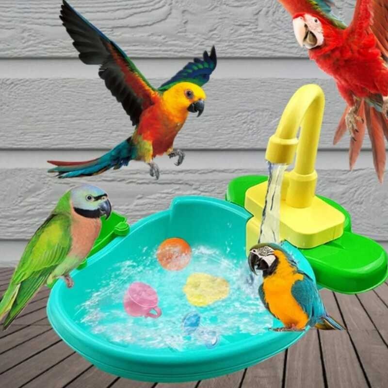 Parrot Electric Automatic Plastic Spa Pool Shower Cage Basin In Bird ...