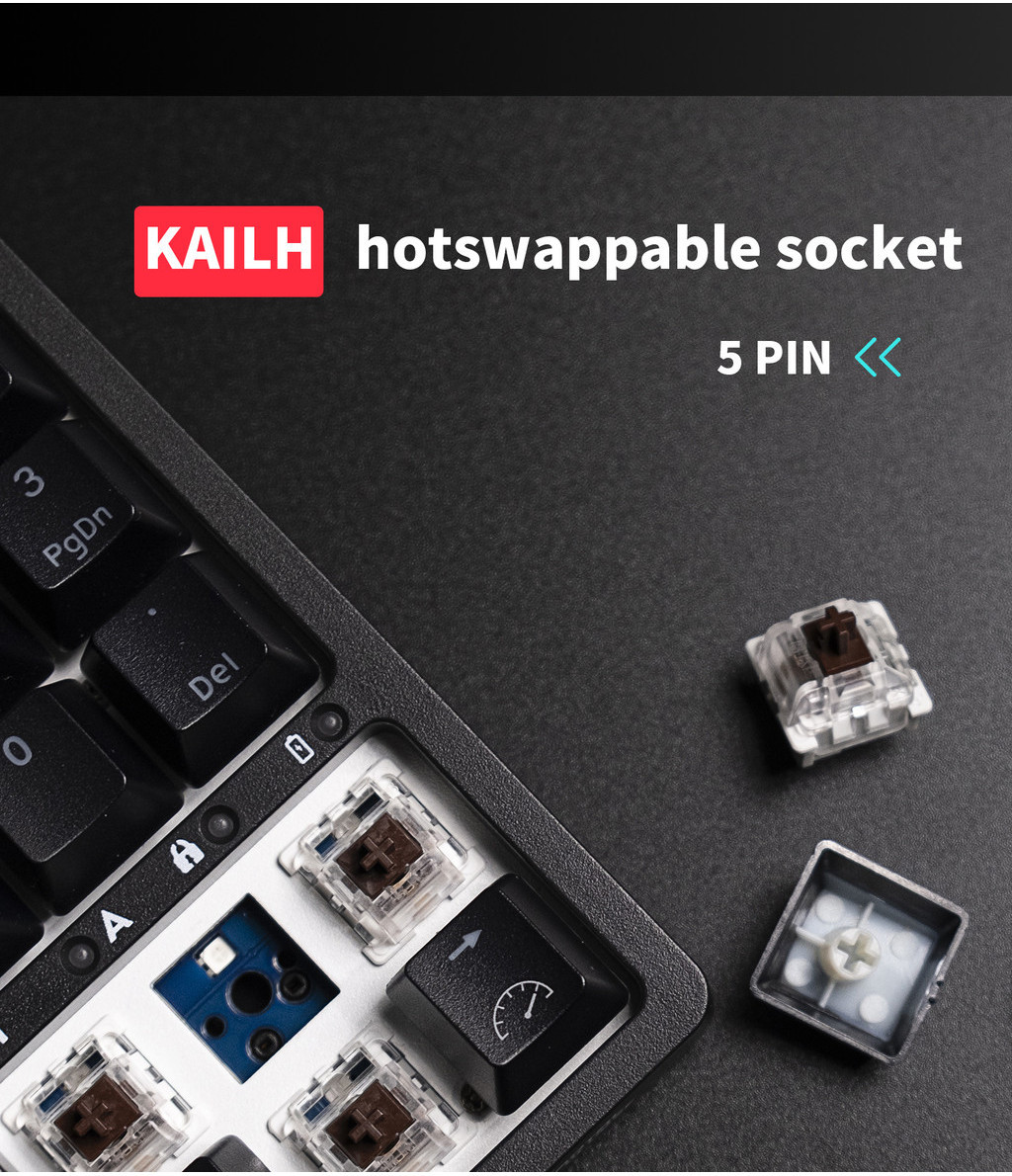 Royal Kludge RK92 Wireless Bluetooth 92 Key Three Mode Hotswap RGB ...