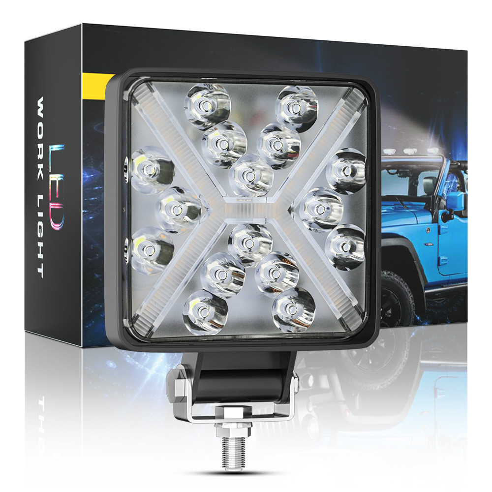 DXZ Automotive LED Work Light Driving Light 4-inch Square 16LED with ...