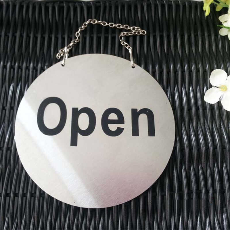 Ang Business Sign Stainless Steel: Double-Sided Open/Closed Indicator ...