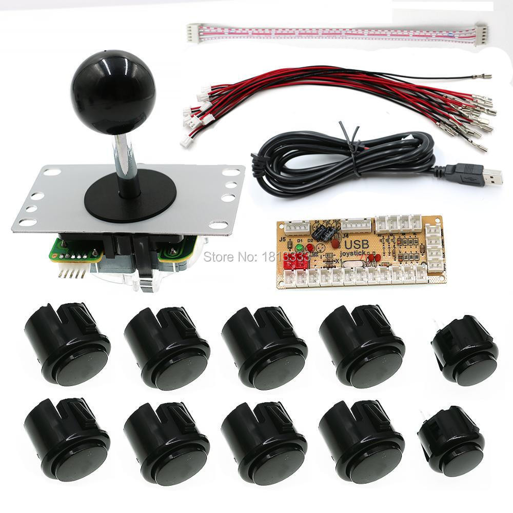 One Player Retro Arcade Game Raspberry Pi Copy SANWA Joystick DIY Kit USB Board Zero Delay Enc ...