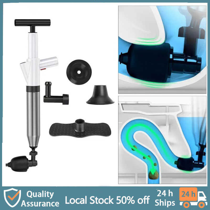 Pump Clogged Toilet Remover Sink Drain Cleaner Tool Declogger Air ...