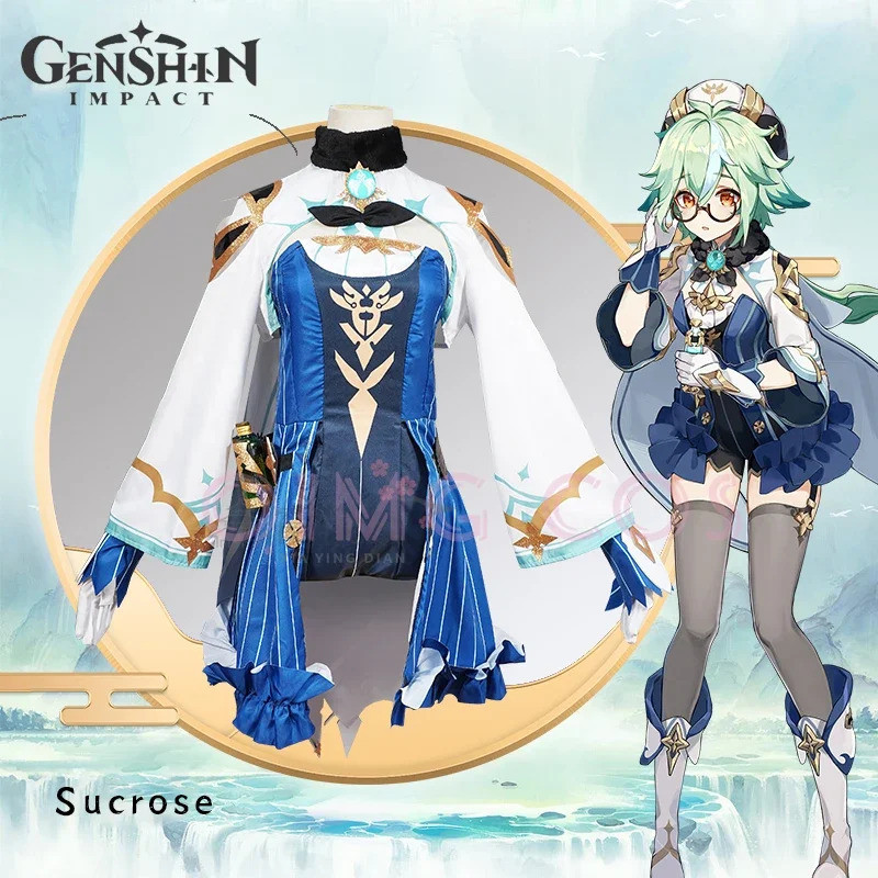 § Genshin Impact Sucrose Cosplay Costume Adult Carnival Uniform Anime ...