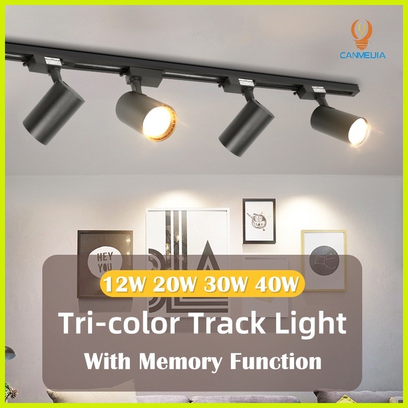 ⚽︎ Tri-color Full Set Track Light Led 12W 20W 30W 40W COB Ceiling ...