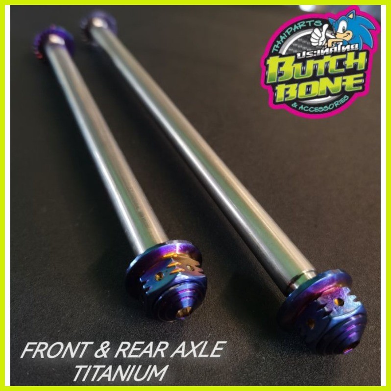 FRONT AND REAR AXLE RAIDER 150/WAVE 100-125 (GOLD-WHITEGOLD-TITANIUM ...