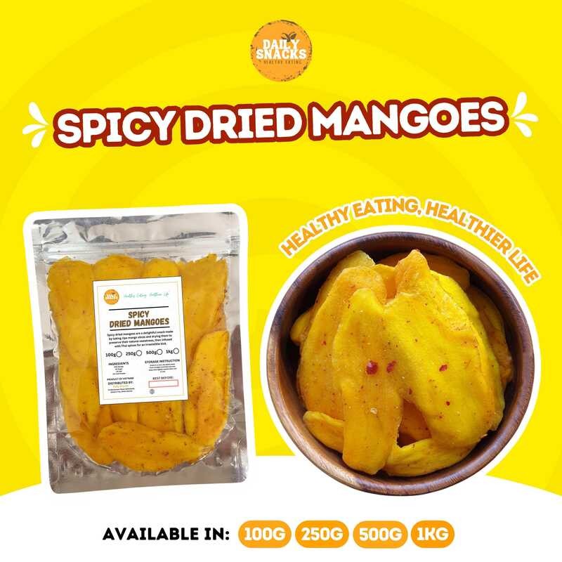 Daily Snacks Spicy Dried Mangoes (Vietnam) - sa Ziplock Pouch | Shopee ...
