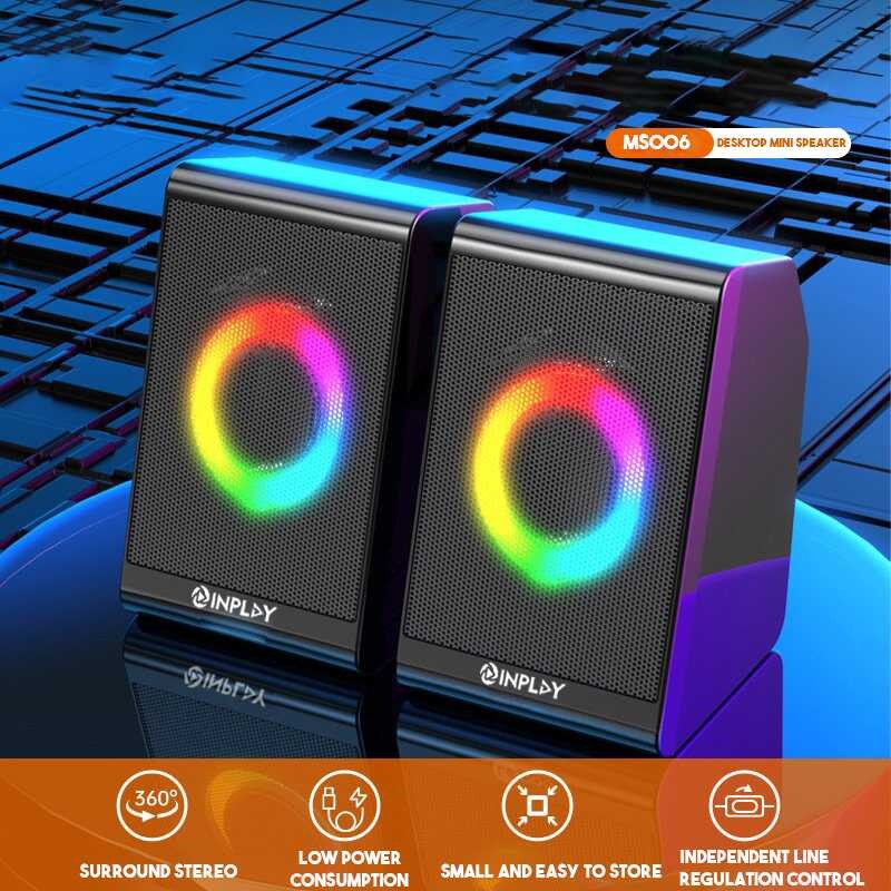 Ms001 Inplay Ms006 Mini Multimedia Speaker With RGB Light For PC ...