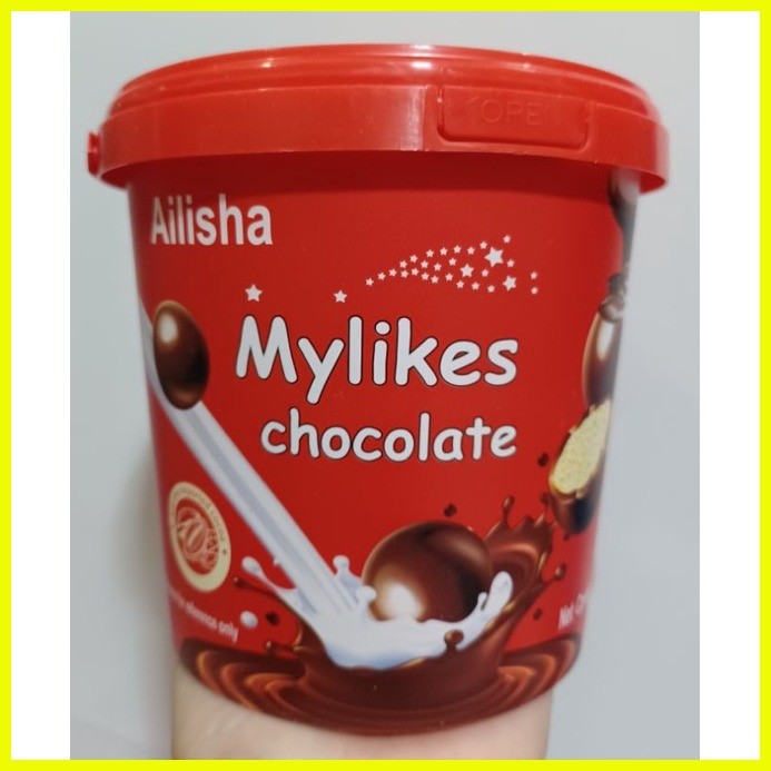 ۞ Ailisha My Likes Bucket Chocolate / Ailisha Pouch 100g | Shopee ...