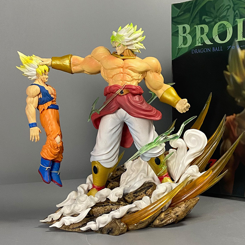 Anime Dragon Ball Broly Vs Son Goku Figurine 20Cm Gk Pvc Action Figures ...