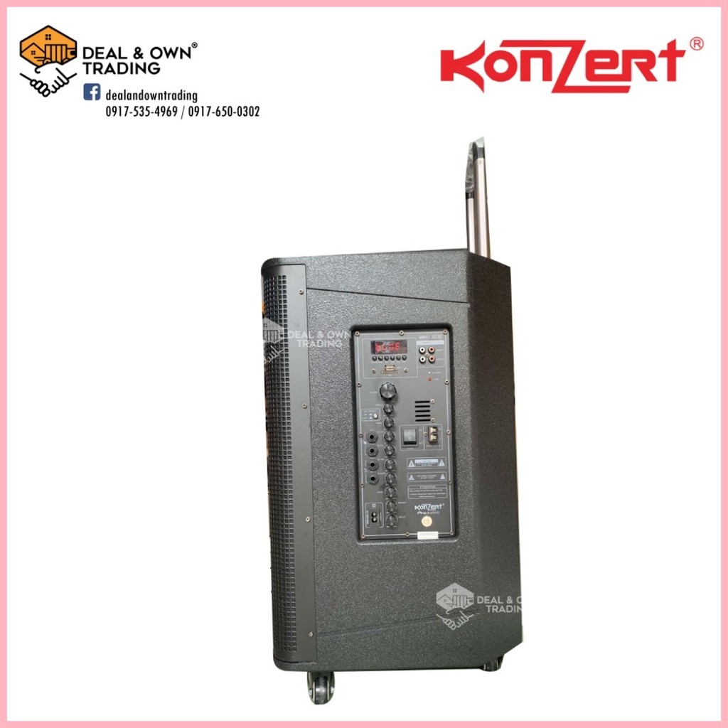 ♠ Konzert PM-12 PRO 600W Active Portable Trolley Speaker with Bluetooth ...