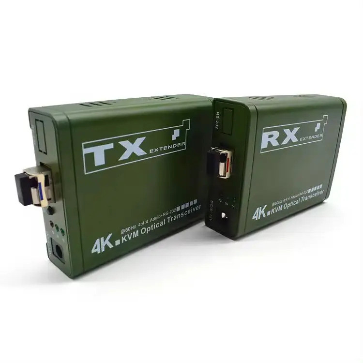 4K 60Hz HDMI Fiber Optical KVM Extender over Single LC Cable to 10Km ...