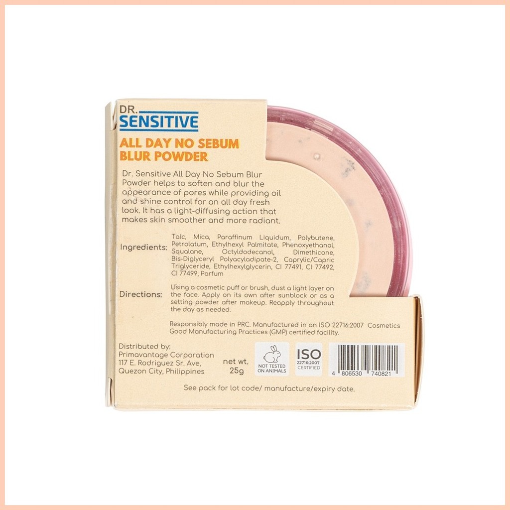 DR SENSITIVE All Day No Sebum Blur Powder Nude 25g | Shopee Philippines