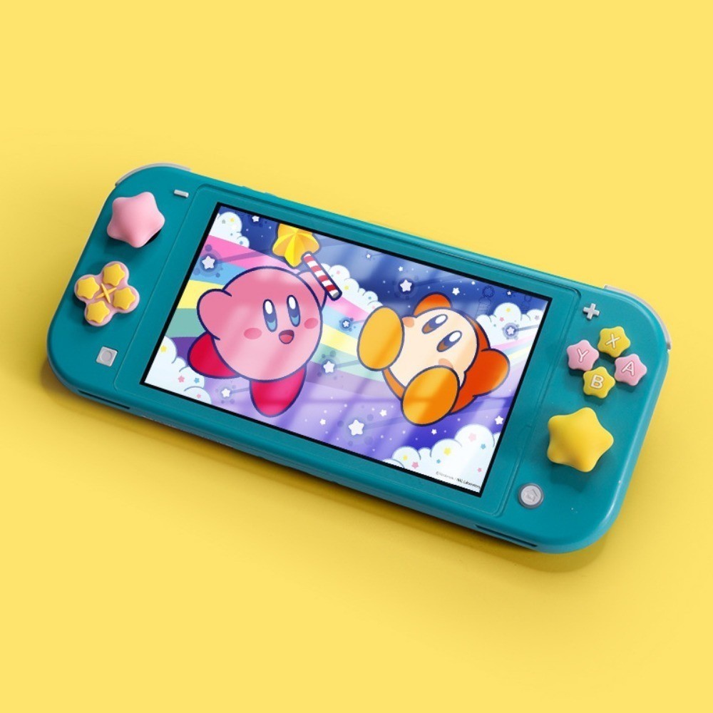 Kirbys Super Star Silicone Soft D-pad Cross Button ABXY Key Sticker ...