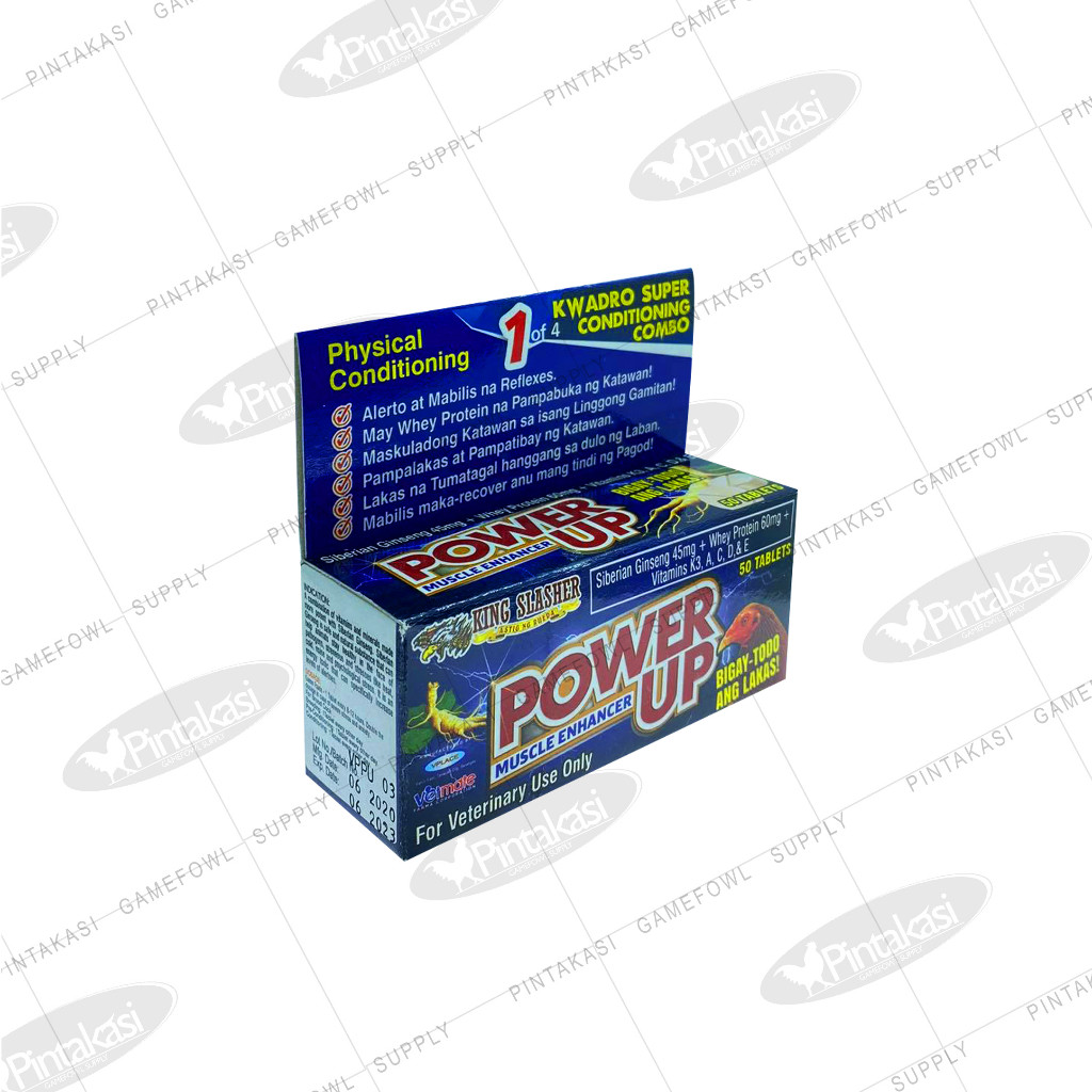 Power-Up 50 tablet of King Slasher for Gamefowl Rooster | Shopee ...