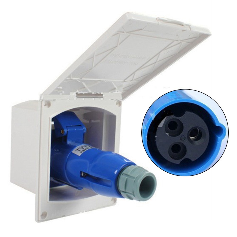RV Camper Marine Camper Main Inlet Socket Power Outlet With Cover 220V ...