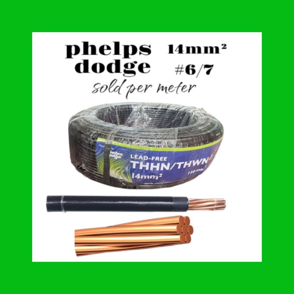 phelps dodge brand THHN wire #6/7 14mm² stranded sold per meter good ...
