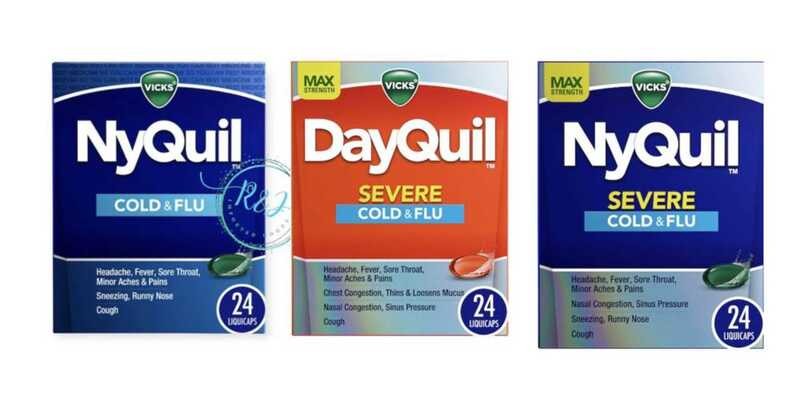 Vicks Dayquil / Nyquil Severe Liquicaps, Cough, Cold And Flu Relief, 24 ...