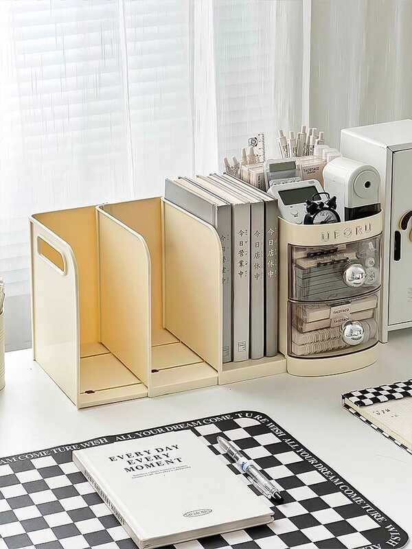 LY Bookend Desop Expandable Bookshelf Storage Rack Student Book Fixed ...
