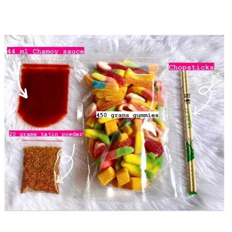 DIY Enchilados Gummy Candy (Set) (Gummies, Chamoy sauce, Tin powder and ...