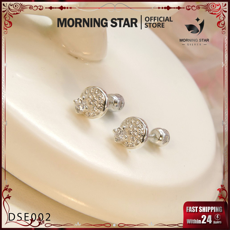 MORNING STAR SILVER Designer Exclusive Stud Earrings Italy 925 Silver ...