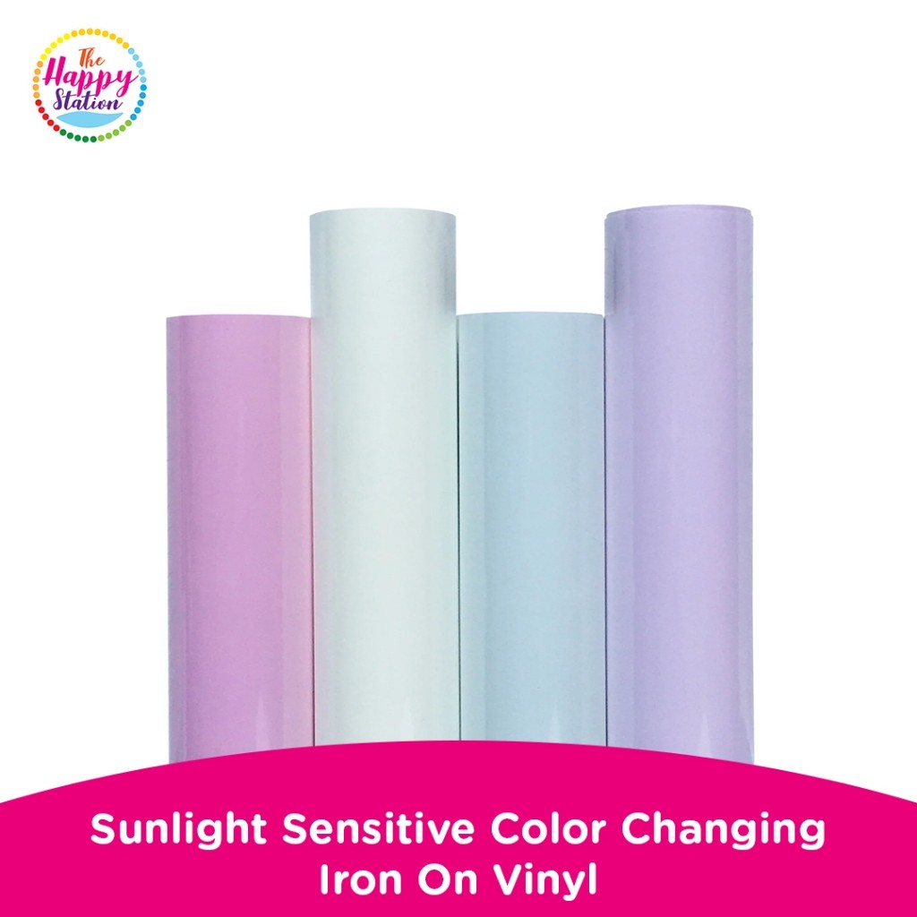 THE HAPPY STATION | Sunlight Sensitive Color Changing Iron On Vinyl ...