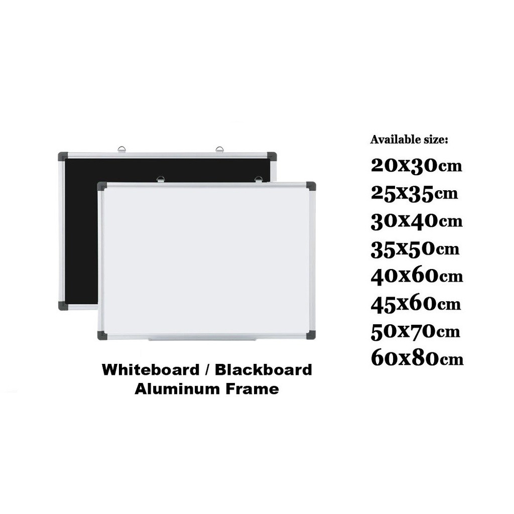 Back to Back magnetic Whiteboard blackboard aluminum frame | Shopee ...