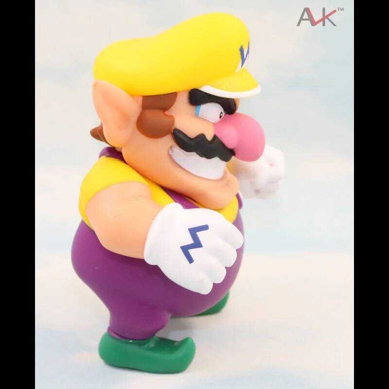 12Cm Super Marios Anime Figure Wario Kawaii Collectible Puppets Model ...