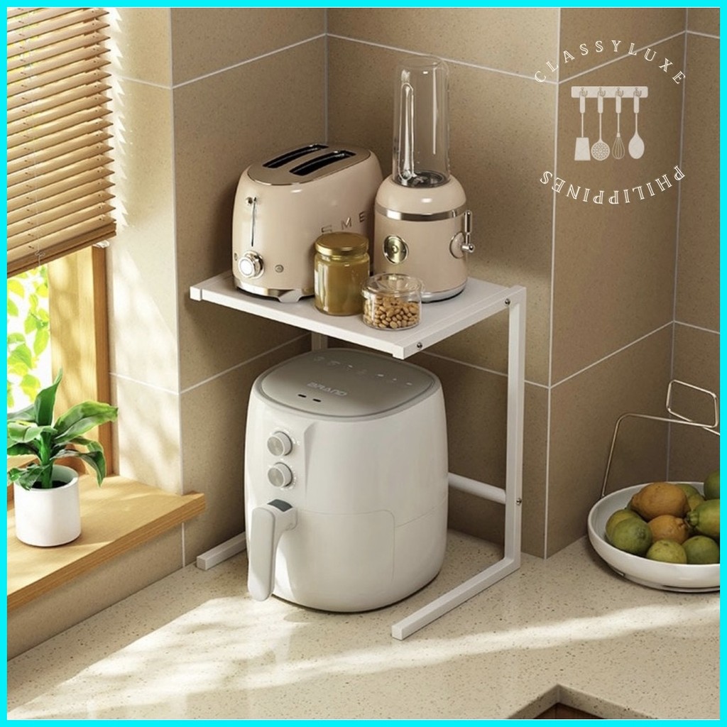 Classy Luxe Kitchen Shelf Rice Cooker Air Fryer Storage Rack Microwave Oven Space Savings Rack ...