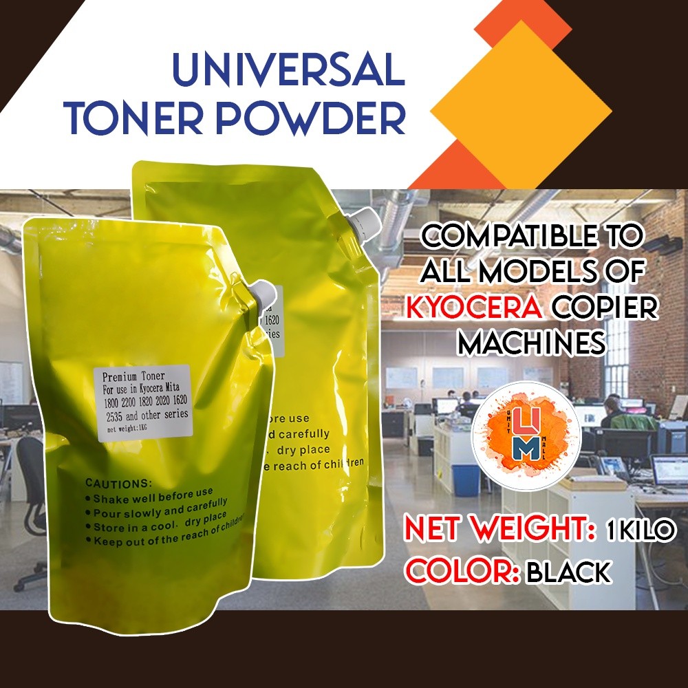 Kyocera toner premium universal black toner powder 1kg | Shopee Philippines