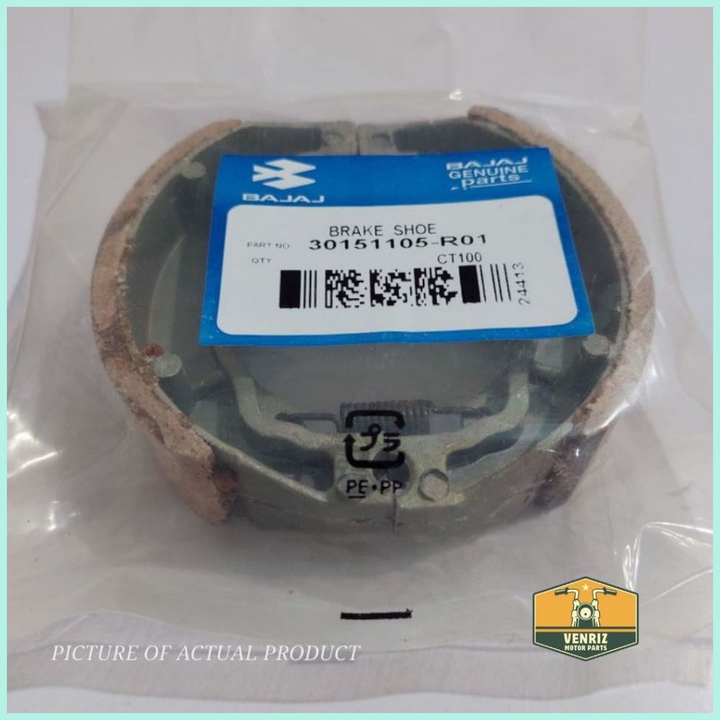 [Genuine PartNo.30151105-R01] BRAKE SHOE - Bajaj CT100 (Genuine Packing ...